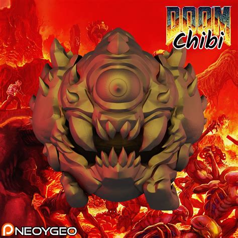 Stl File Cacodemon Doom Chibi Keychain 🗝️ ・3d Printing Template To Download・cults