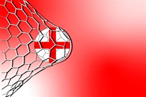 그물에 영국 축구 공입니다 2022 카타르 월드컵 프리미엄 벡터