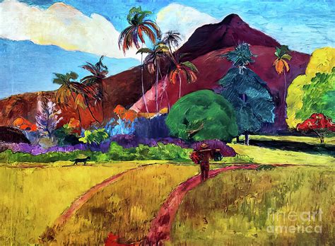 Tahitian Landscape By Paul Gauguin 1891 Painting By Paul Gauguin Fine