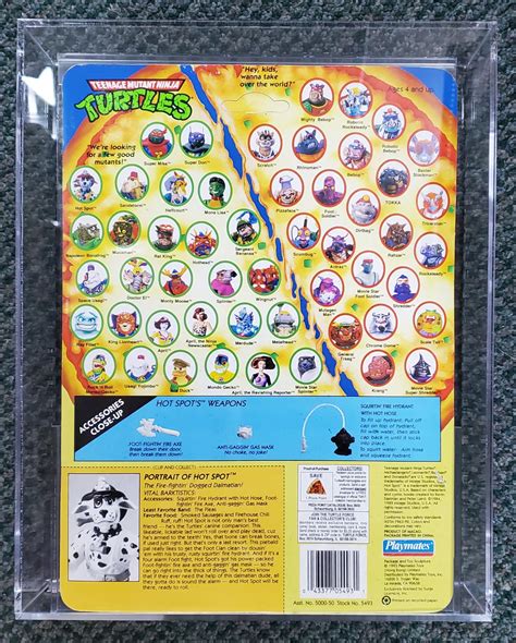 1993 Tmnt Afa Graded 75 Hot Spot Action Figure On Unpunched Card The Toys Time Forgot