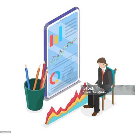 재무 분석의 3d 등각 투영 평면 벡터 그림입니다 항목 2 경제에 대한 스톡 벡터 아트 및 기타 이미지 경제 계획 교육 Istock