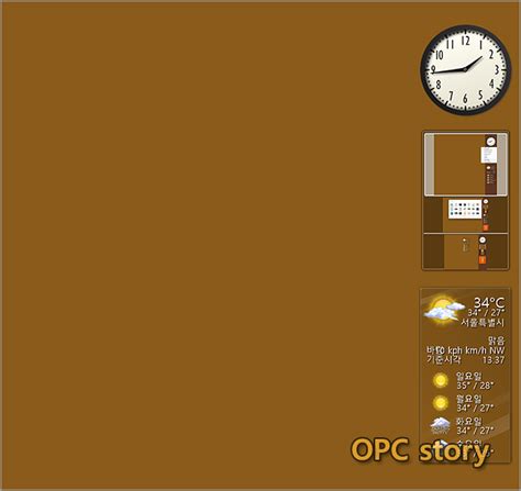 윈도우11 바탕 화면에서 시계 달력 날씨 등의 가젯을 사용하는 방법 8gadgetpack Opc 스토리