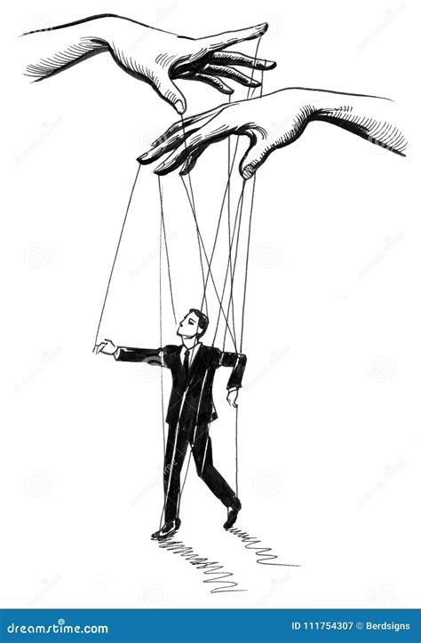 Puppet And Puppeteer Stock Illustration Illustration Of Artwork 111754307