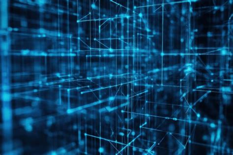 Vibrant Digital Network With Blue Light Patterns In Abstract Data