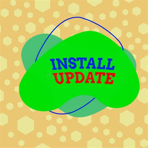 Text Sign Showing Install Update Conceptual Photo The Act Of Replacing An Older Version Of The