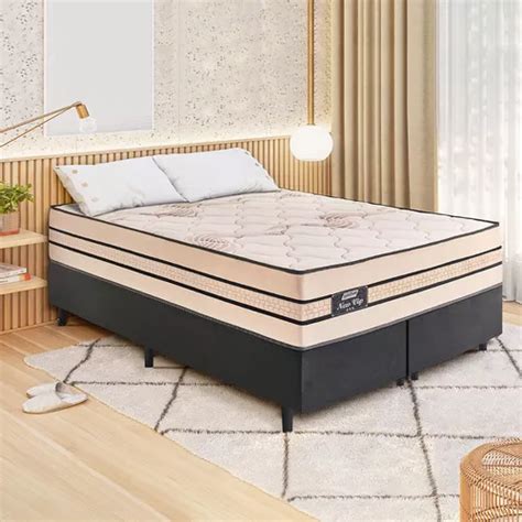 Cama Box King Gazin New Vip Molas Ensacadas 198x203x74cm Parcelamento