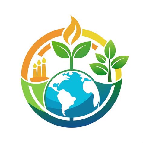 Premium Vector A Logo Featuring A Globe Intertwined With Green Leaves