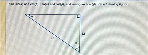 Solved Find Sinα ﻿and Cosβtanα ﻿and Cotβ ﻿and
