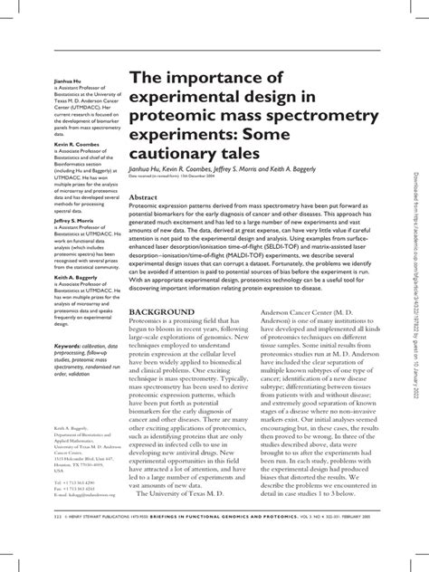 Assignment 1 Reading Pdf Proteomics Experiment