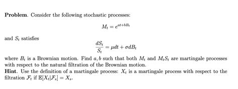 Solved Problem Consider The Following Stochastic