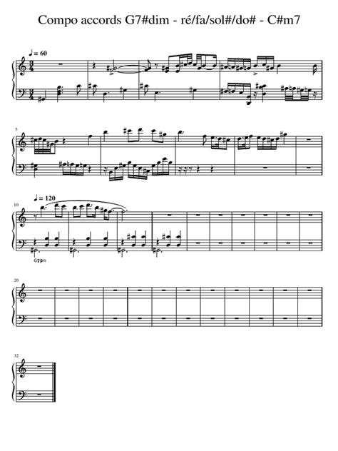 Accords G7 Dim Et C M7 En Musique Pdf