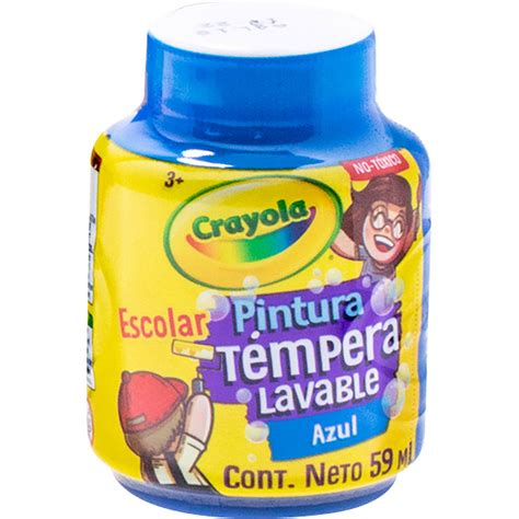 Pintura Témpera Crayola Azul Papelería Lumen