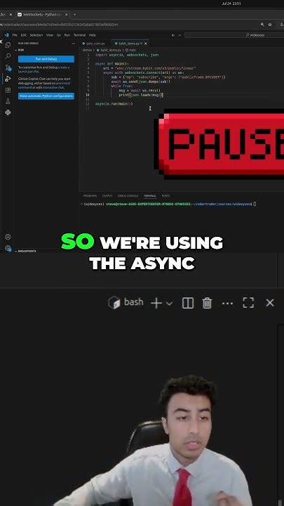 Asynchronous Websockets Can You Decipher This Code Shorts Youtube