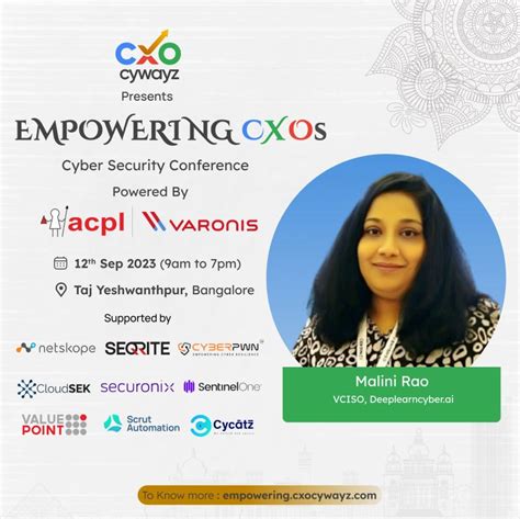 Cxo Cywayz On Linkedin Empoweringcxo September12 Taj Bangalore Cybersecdefenders Ciso…