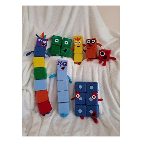 Numberblocks Faces 1 7 Number Plushie Soft Toy 3 Square Full Etsy