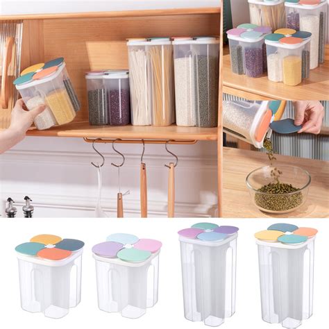 Leak Proof Storage Containers With Lids Grain Containers Storage Glass