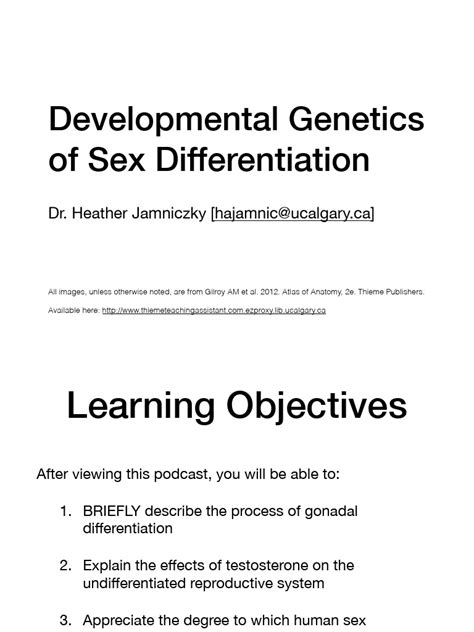 0 0 2 14 Developmental Genetics Of Sex Differentiation Pdf Reproduction Sex