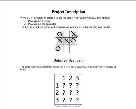 Solved Write A C Program To Create A Tic Tac Toe Game