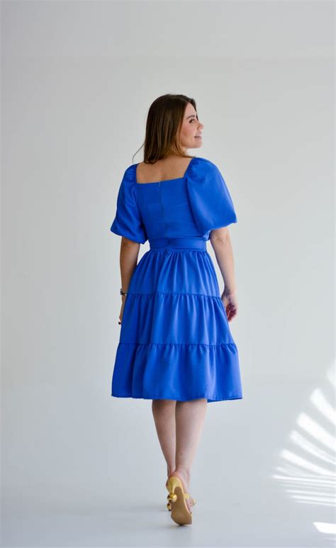 Vestido Kiane Azul Jeni Magalhães