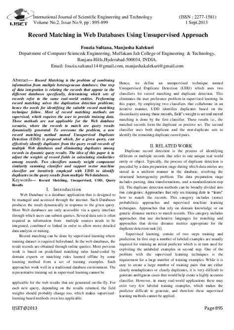 Record Matching In Web Databases Using Unsupervised Approach