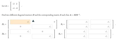 solved 2 2 let a 4 8 find two different diagonal