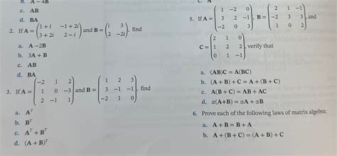 solved c abd ﻿ba2 ﻿if a [1 i 1 2i] [3 2i 2 i] ﻿and