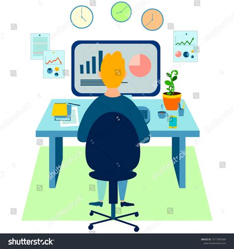 Programmer Work Concept Can Use Web Vector De Stock Libre De Regalías 1317585569 Shutterstock