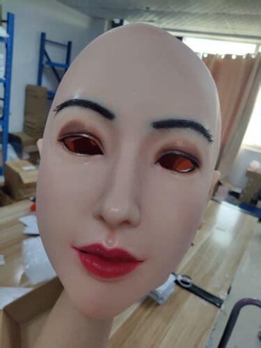 Crossdresser Realistic Silicone Female Mask Head Mask Cosplay For Drag