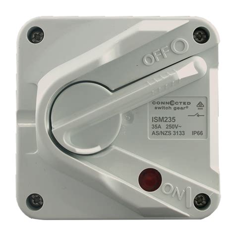 2 Pole Isolator 35a 250v Ac Mini Connected Switchgear