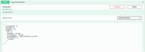 core swagger ui post and put problem in relational database stack overflow