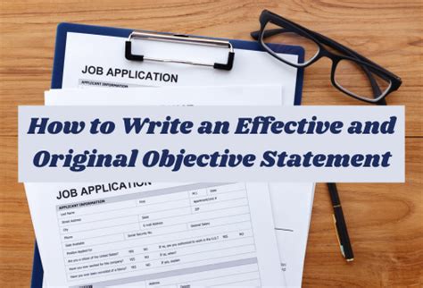 How To Write An Effective And Original Objective Statement Inspirasi Kami
