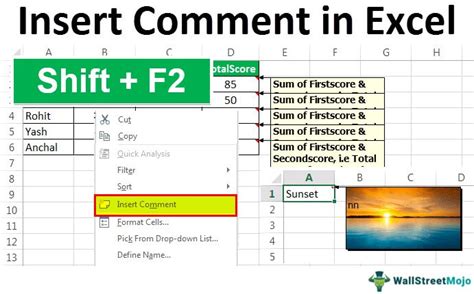 Insert Comments In Excel What Is It Insert Examples Template