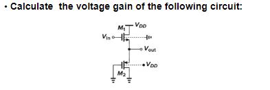 Solved Calculate The Voltage Gain Of The Following Chegg