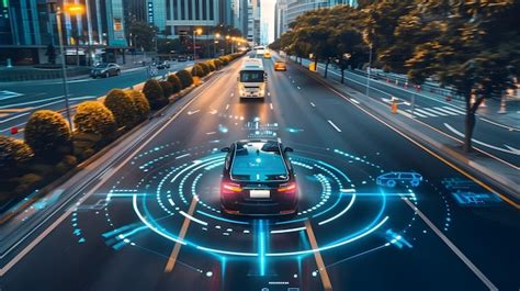 Autonomous Vehicle Navigating City Streets Using Advanced Radar Technology For Efficient Urban