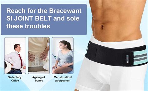 Sacroiliac Si Joint Hip Belt Lower Back Support Brace For