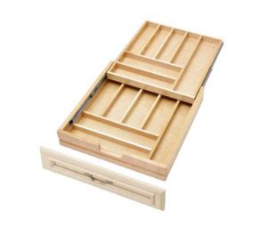 Rev A Shelf RS WTCD HSC Premium Wood Two Tiered Cutlery Drawer