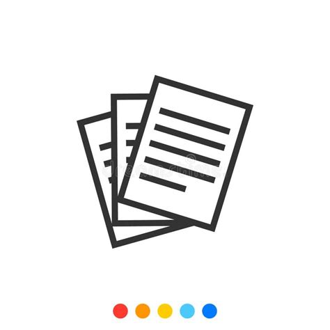 Stack Of Documents Or File Outline Icon Vector And Illustration Stock Vector Illustration Of
