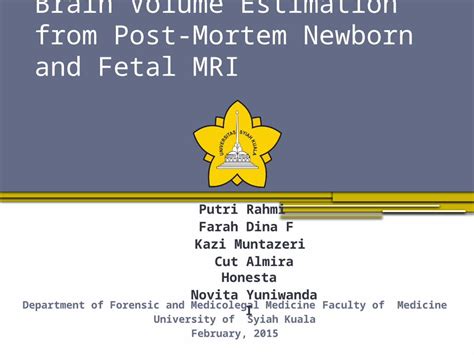 Pptx Brain Volume Estimation From Post Mortem Newborn And Fetal Mri