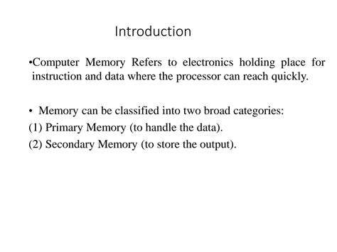 SOLUTION Memory Input Output Devices Studypool