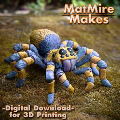 Tarantula Digital Stl File For 3d Printing Articulated Fidget Figure