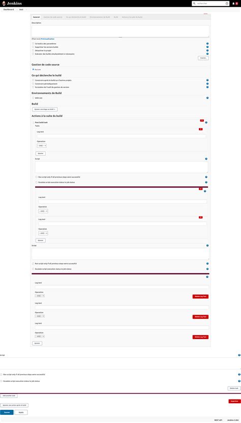 Jenkins 64088 Postbuild Task Plugin Config Page Broken Jenkins Jira