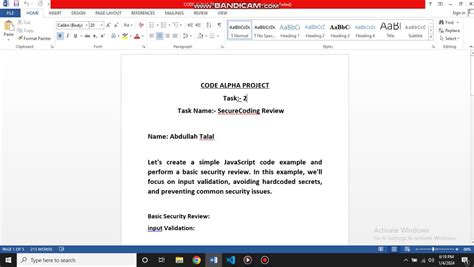 Completed Task 2 Secure Coding Review At Codealpha Abdullah Talal