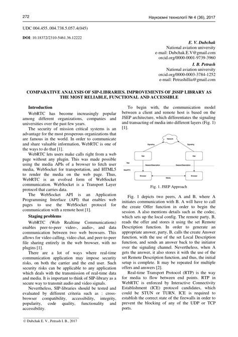 Pdf Comparative Analysis Of Sip Libraries Improvements Of Jssip Library