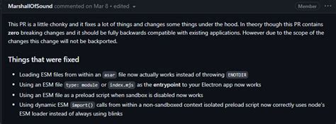 Support Nodes Es Modules · Issue 21457 · Electronelectron · Github