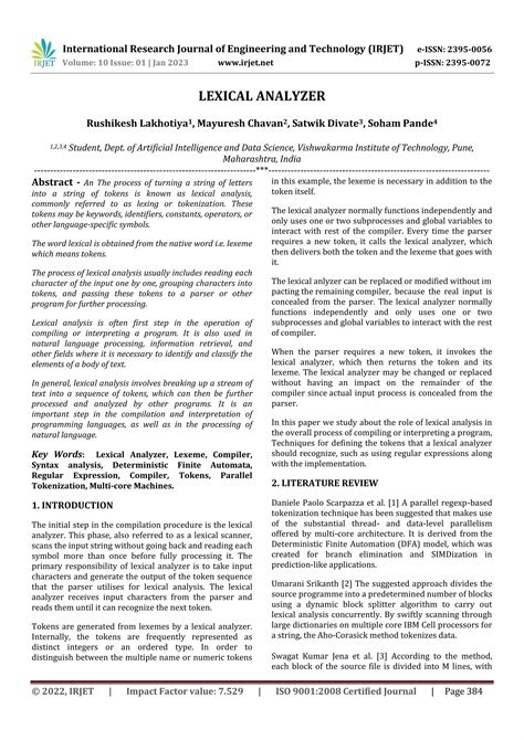 Lexical Analyzer Pdf