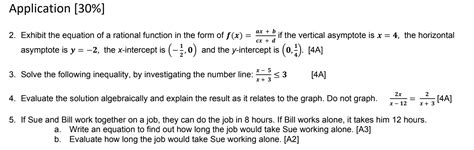 Solved Exhibit The Equation Of A Rational Function In The Chegg