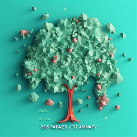 Premium AI Image A Tree With The Number 2 On It