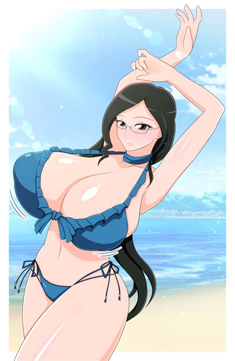 Rule 34 1girls Beach Bikini Eabeeee Glasses Huge Breasts Overlord Maruyama Tagme Yuri Alpha