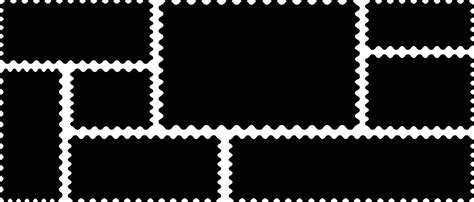 Abstract Shape Frame With Zigzag Edge Rectangular Jagged Curved Box