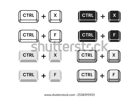 Keyboard Shortcut Keys Ctrl X Ctrl Stock Vector Royalty Free 2538395925 Shutterstock